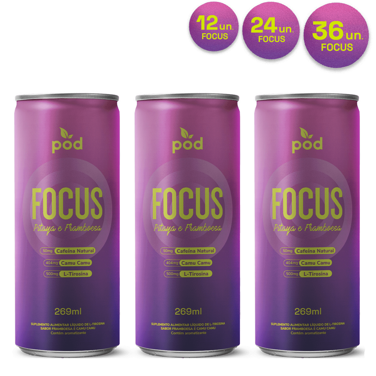 Kit FOCUS Smart Drink Pod 269ml Foco Energia Concentra o Pod Kombucha Kit FOCUS Smart Drink Pod 269ml Foco Energia Concentra o Pod Kombucha