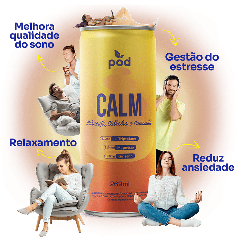Kit CALM Smart Drink Pod 269ml Sono Calma Ansiedade – Pod Kombucha